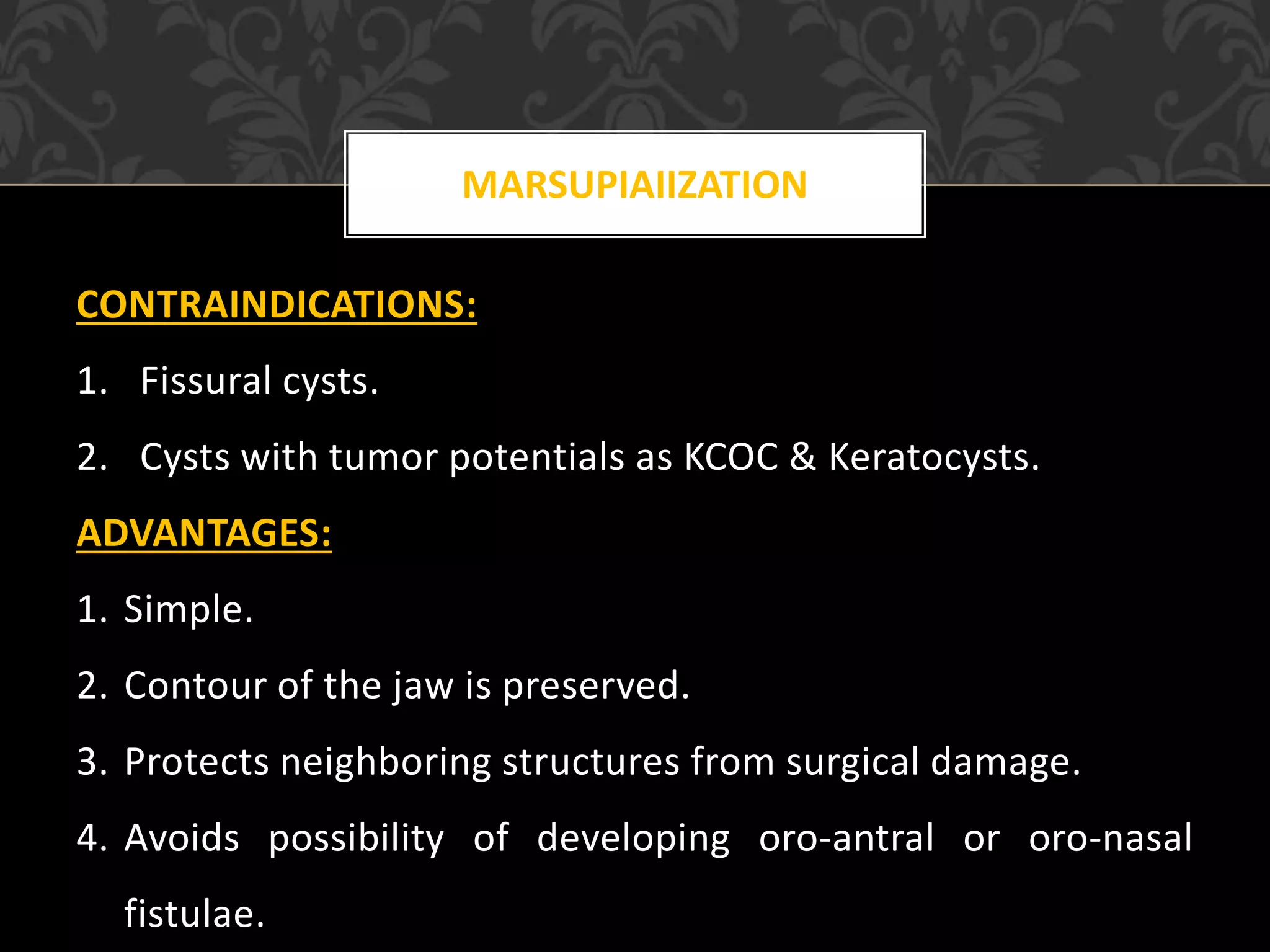 Management of oral cyst | PPTX