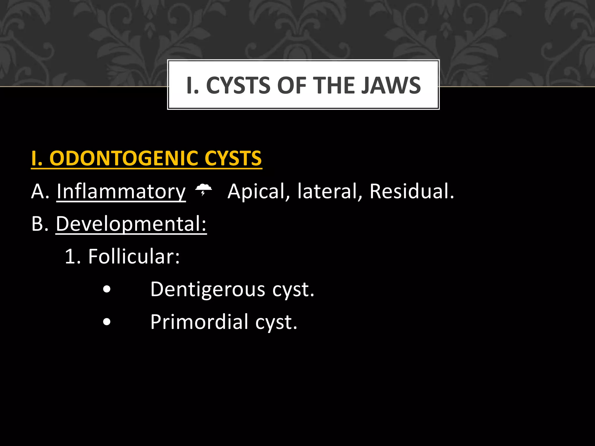 Management of oral cyst | PPTX
