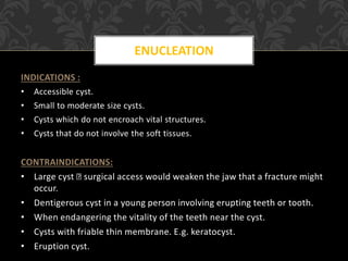 Management of oral cyst | PPTX