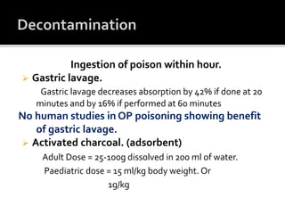 Management of organophosphates poisoning. | PPTX