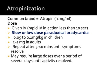 Management of organophosphates poisoning. | PPTX