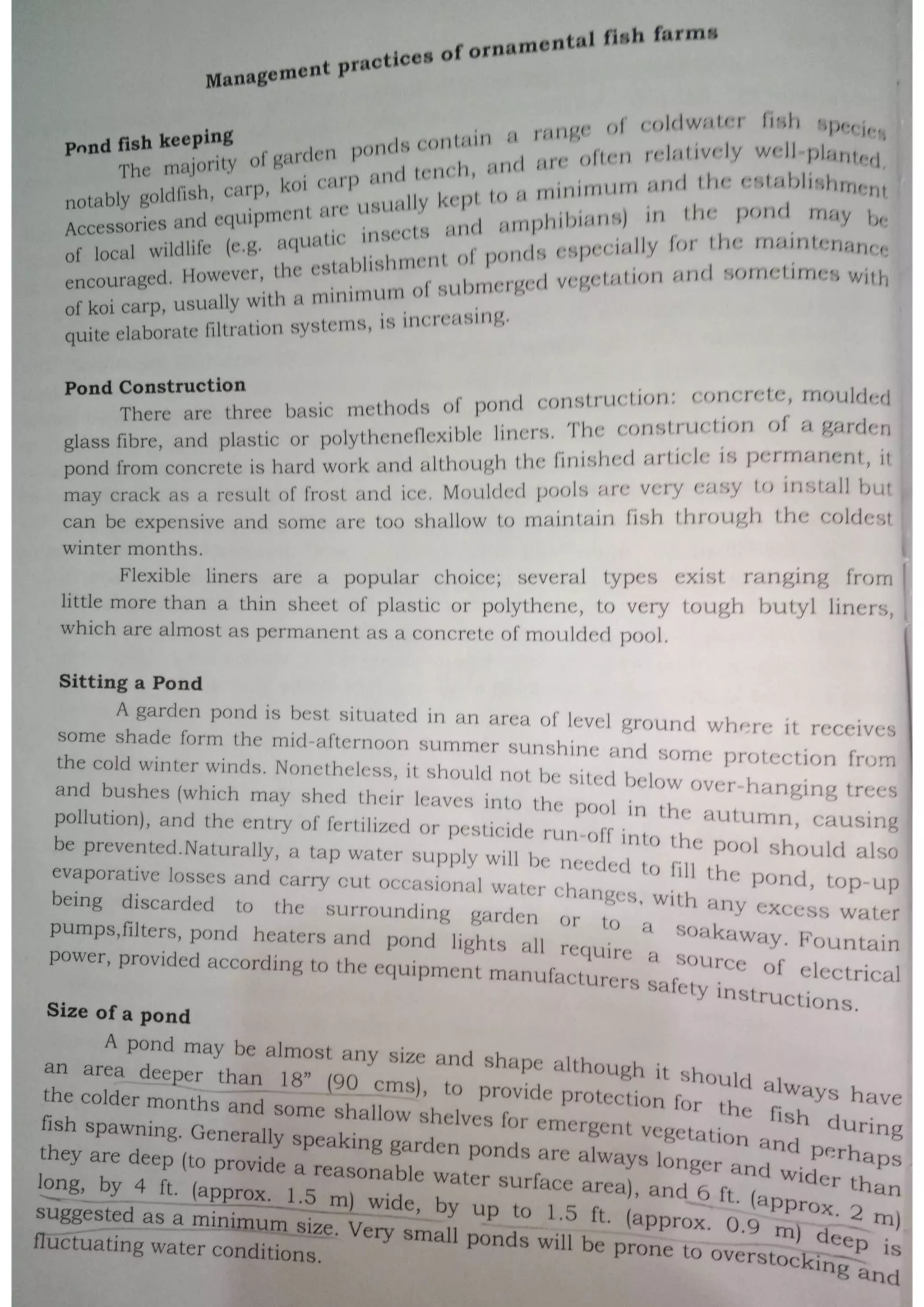 ORNAMENTAL FISH FARM MANAGEMENT | PDF