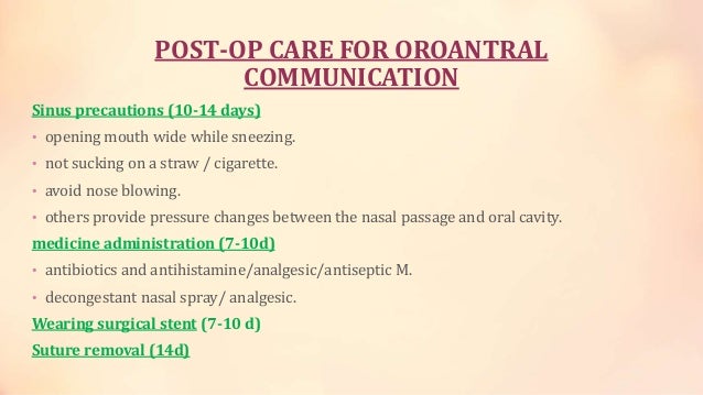 Management of oroantral fistula