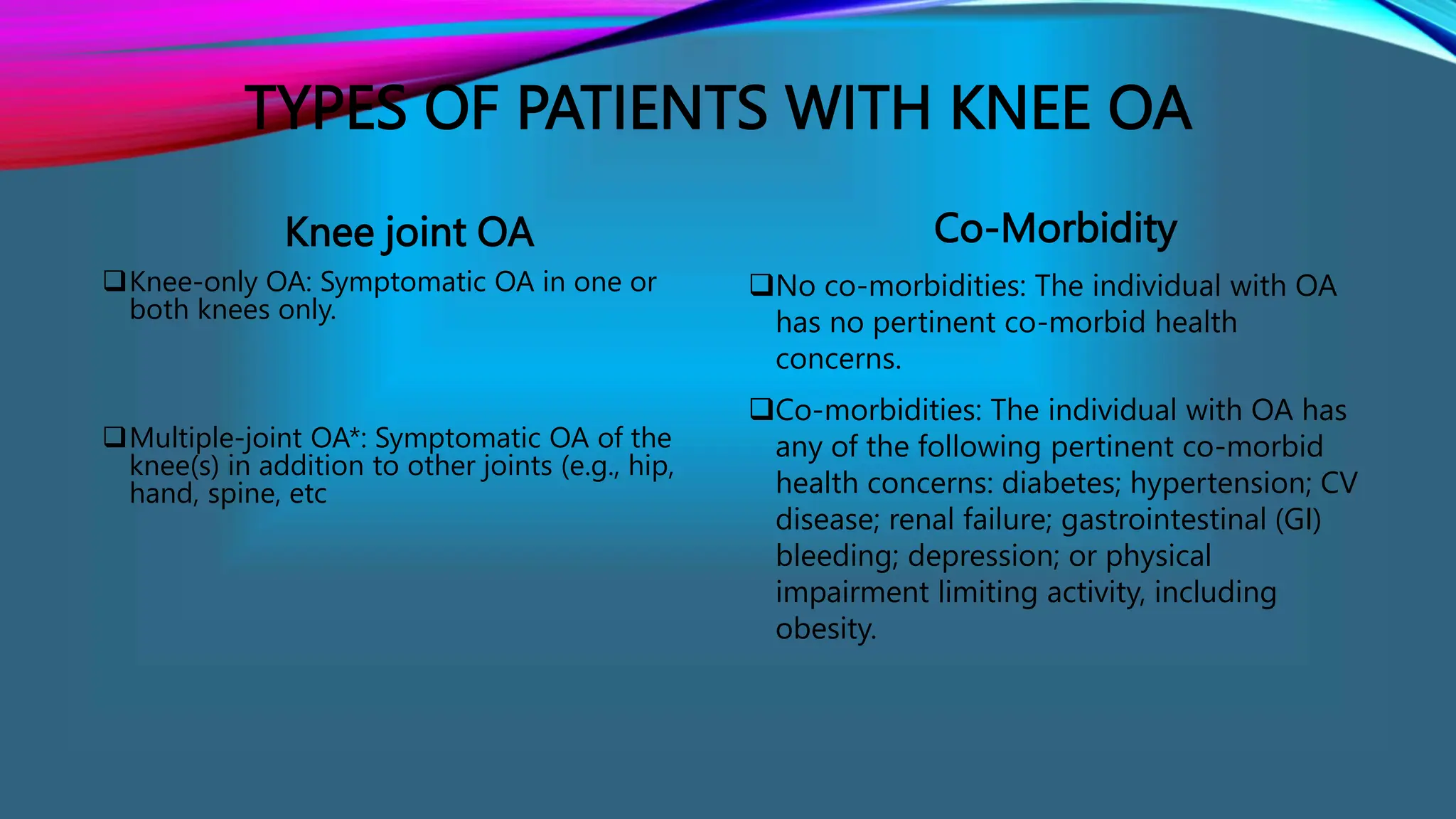 Management of Osteoarthritis of the Knee last.pptx