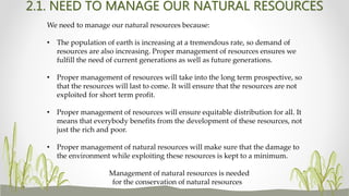 MANAGEMENT OF OUR NAURAL RESOURCES | PPT