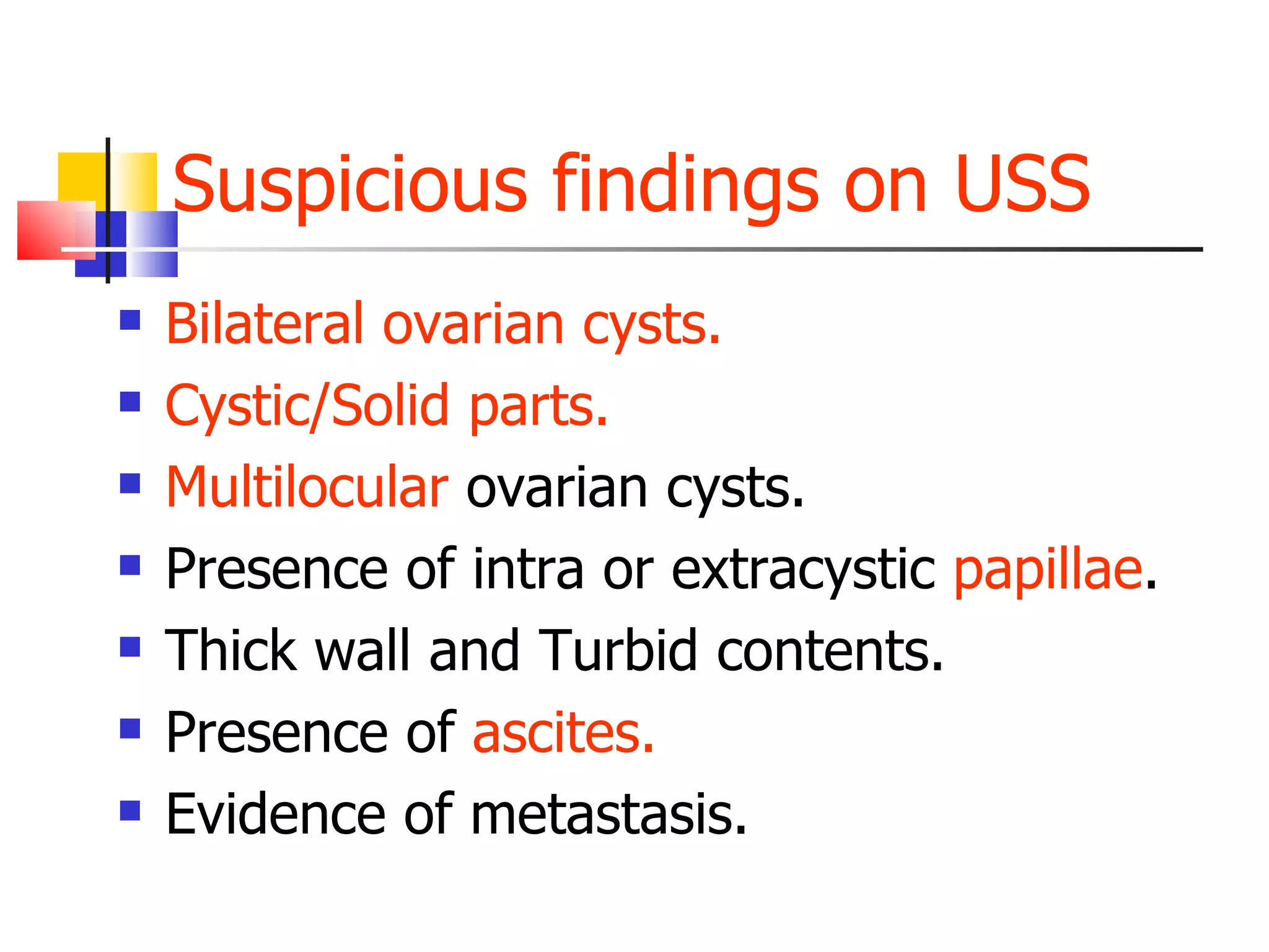 Management of ovarian cysts in postmenopausal women | PPT