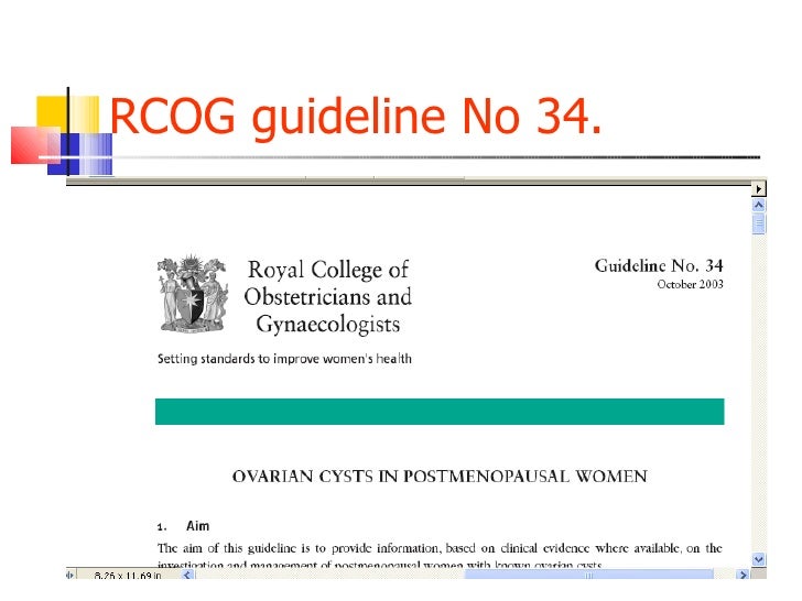 Management of ovarian cysts in postmenopausal women