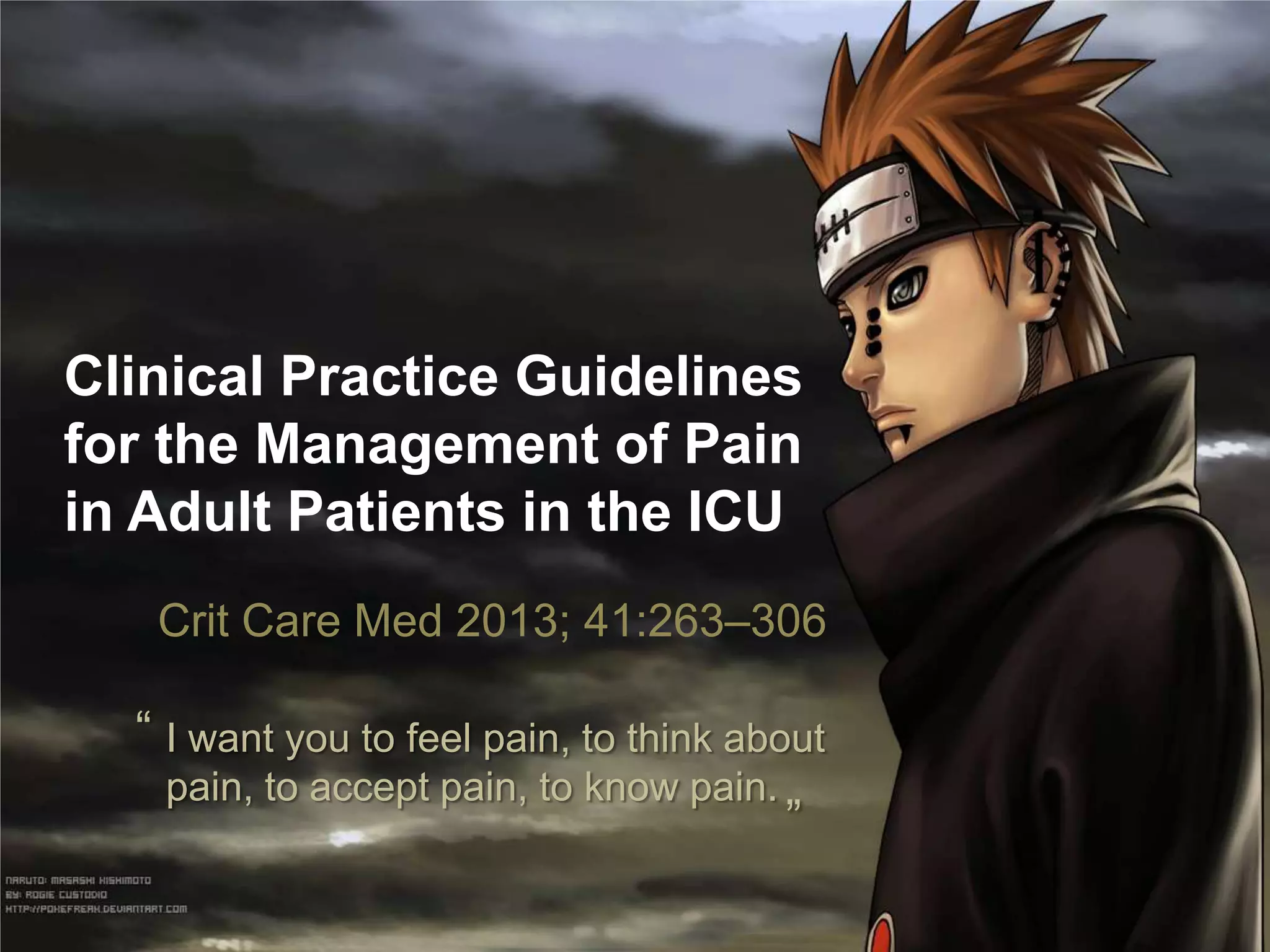 Management of Pain in the ICU | PPTX