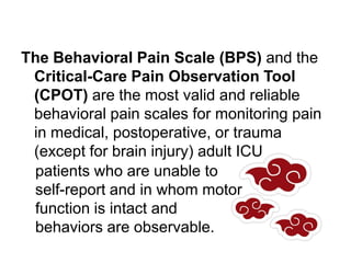 Management of Pain in the ICU | PPTX