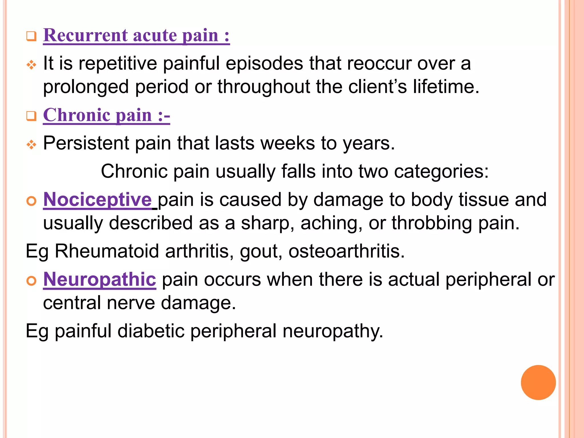 pain and its management | PPTX