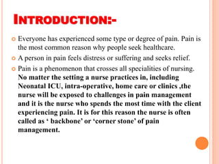 pain and its management | PPTX | Brain and Nervous System Disorders ...