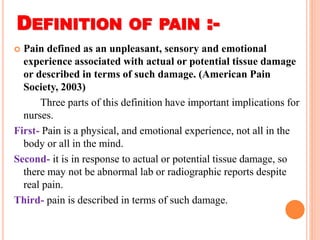 pain and its management | PPTX | Brain and Nervous System Disorders ...