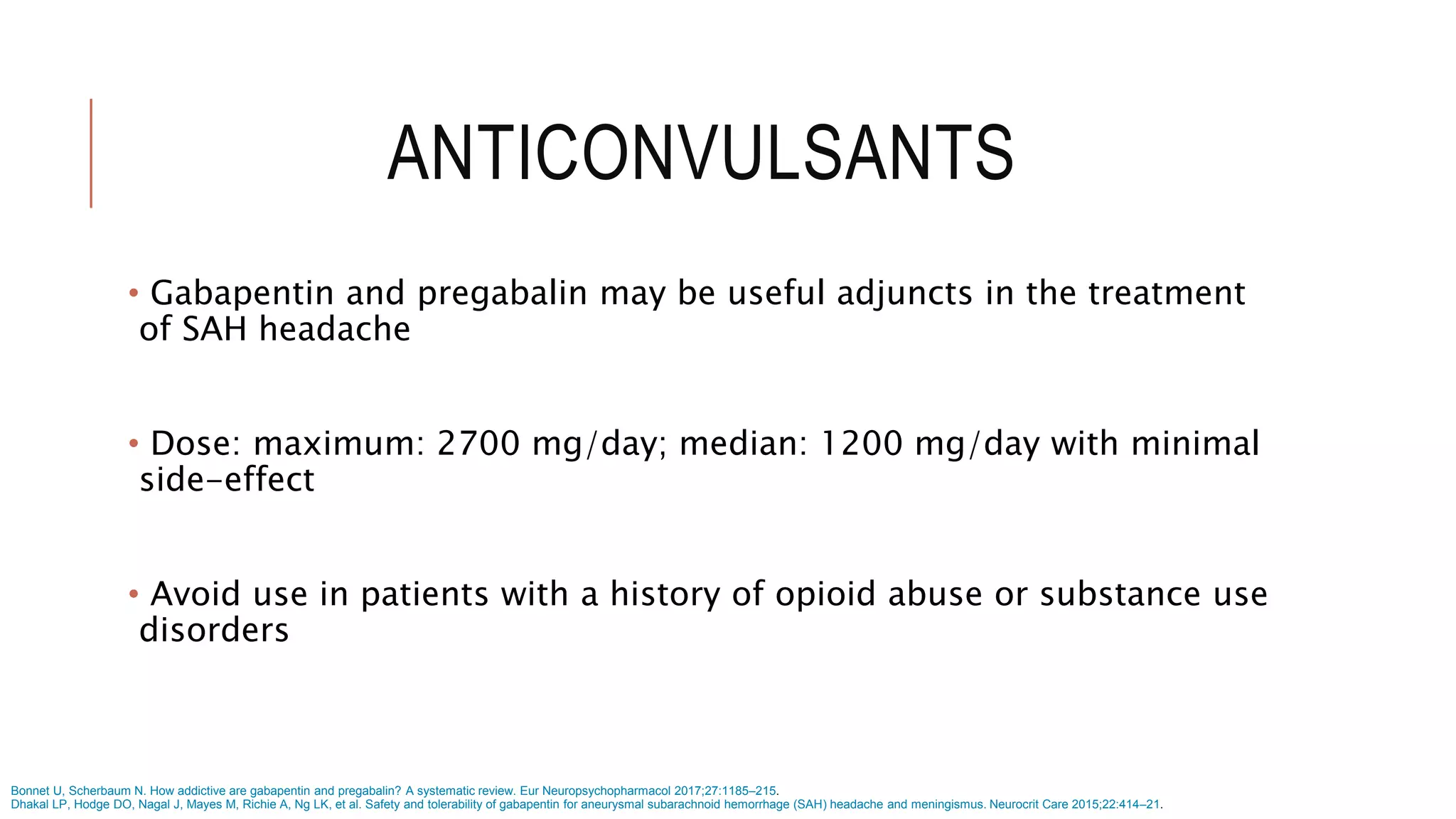 Management of Pain After Aneurysmal Subarachnoid Hemorrhage | PPTX