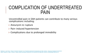 Management of Pain After Aneurysmal Subarachnoid Hemorrhage | PPTX