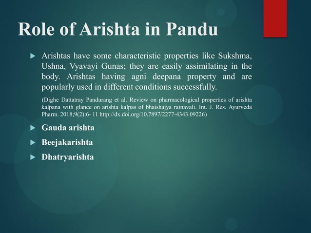 Management of pandu roga (1) | PPT