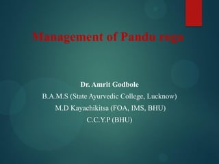 Management of pandu roga (1) | PDF