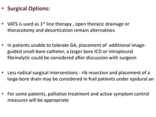 Management of parapneumonic effusion and empyema | PPTX