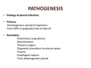 Management of parapneumonic effusion and empyema | PPTX