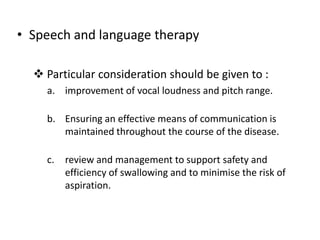 Management of parkinson’s disease | PPT
