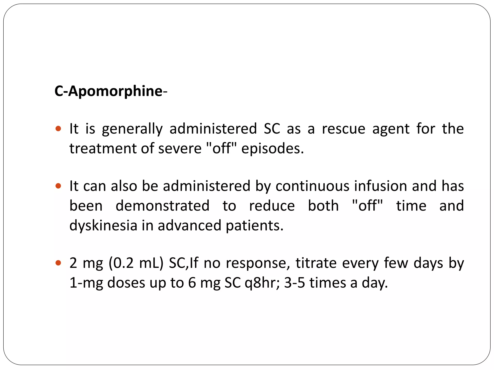 Management of parkinsons disease | PPTX