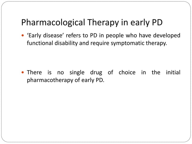 Management of parkinsons disease | PPTX