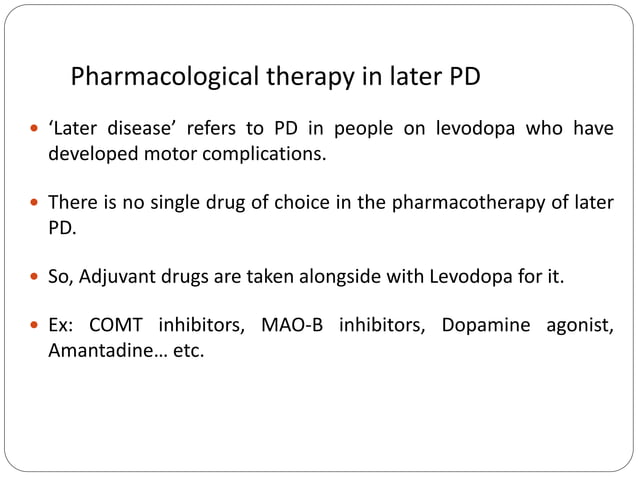 Management of parkinsons disease | PPTX