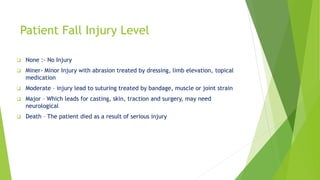 MANAGEMENT OF PATIENT FALL by student pptx | PPTX | First Aid | Injuries