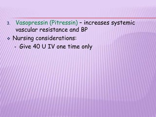 Management of patients with complications from heart diseases | PPTX