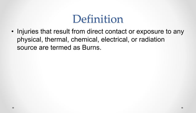 Management of patient with burns | PPTX | First Aid | Injuries