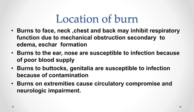 Management of patient with burns | PPTX | First Aid | Injuries