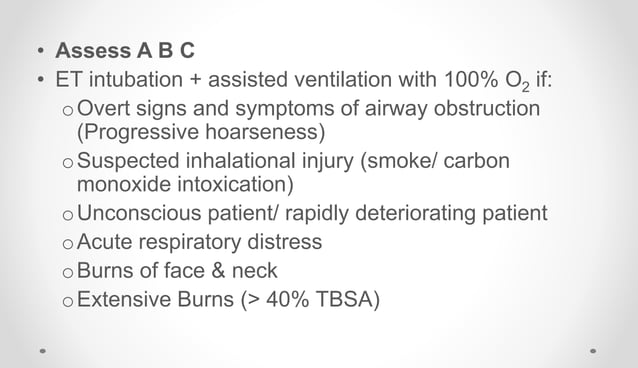 Management of patient with burns | PPTX | First Aid | Injuries