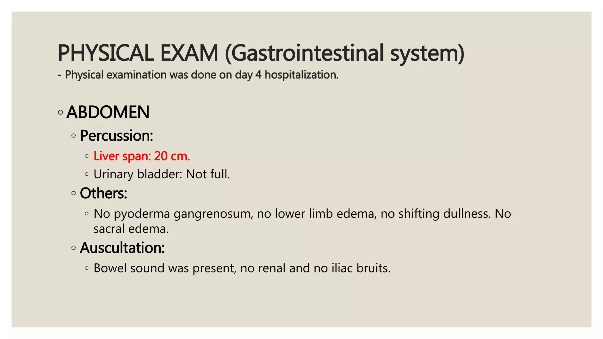 Management of patient with right upper quadrant pain. (desmoplastic ...