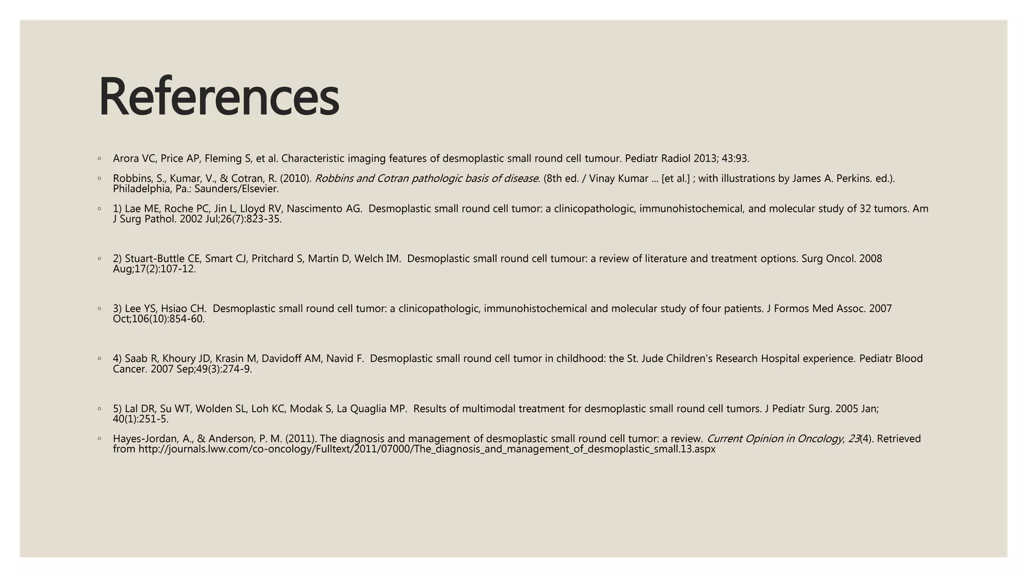 Management of patient with right upper quadrant pain. (desmoplastic ...