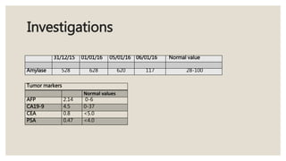 Management of patient with right upper quadrant pain. (desmoplastic ...