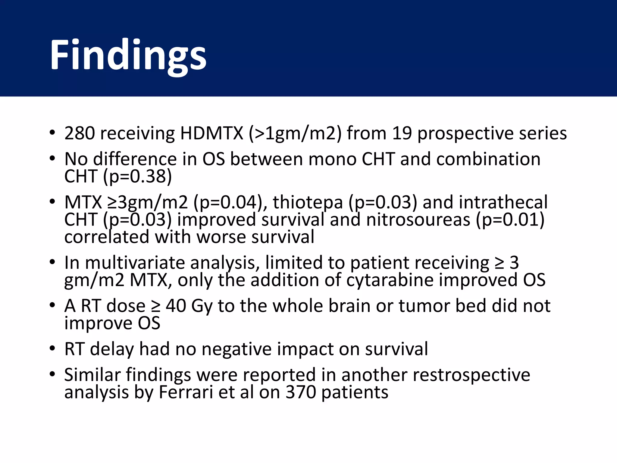 Management of Primary CNS Lymphoma (PCNSL) | PPTX