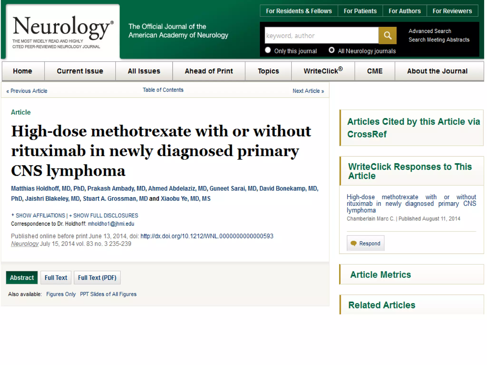 Management of Primary CNS Lymphoma (PCNSL) | PPTX