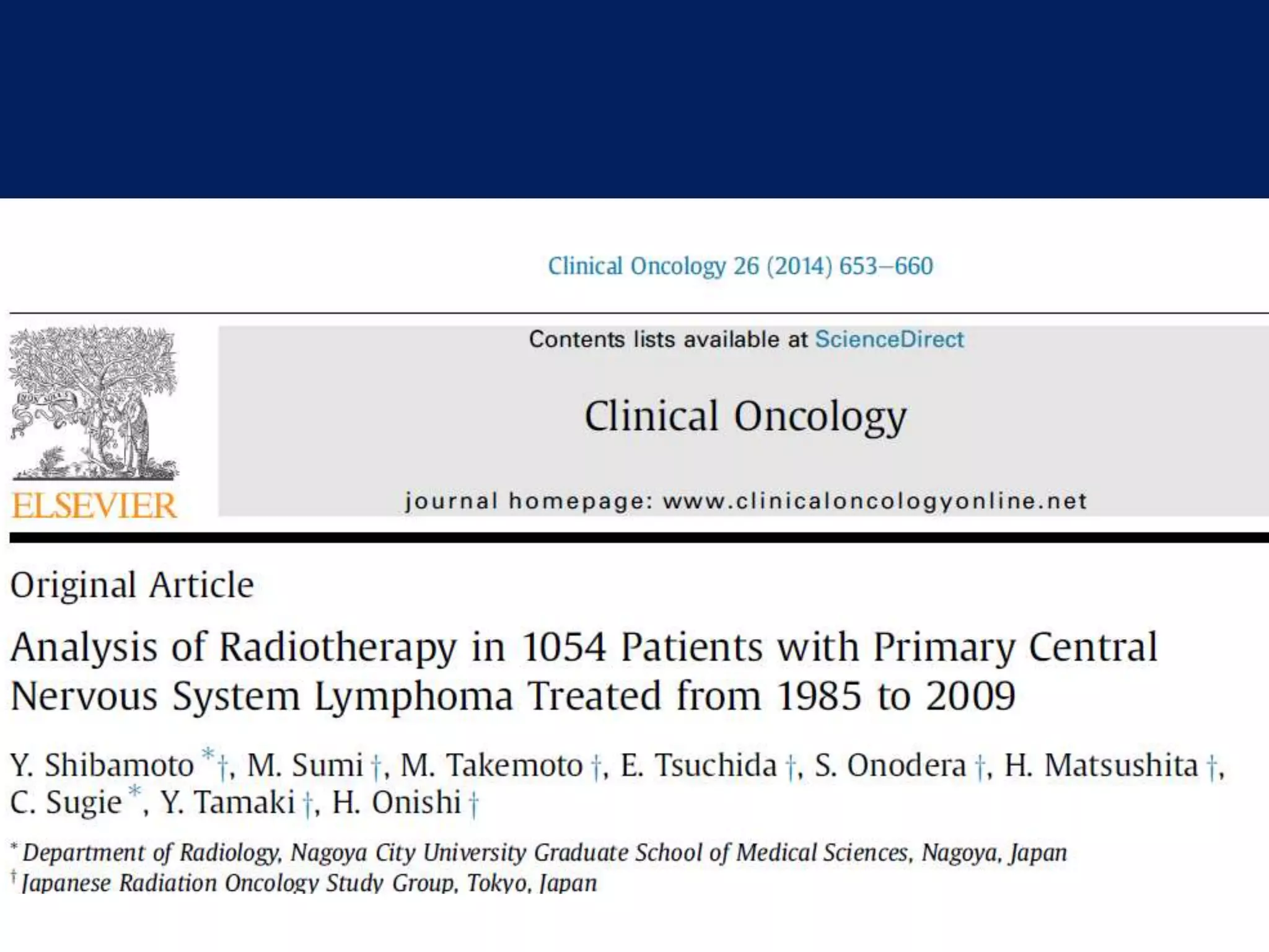 Management of Primary CNS Lymphoma (PCNSL) | PPTX
