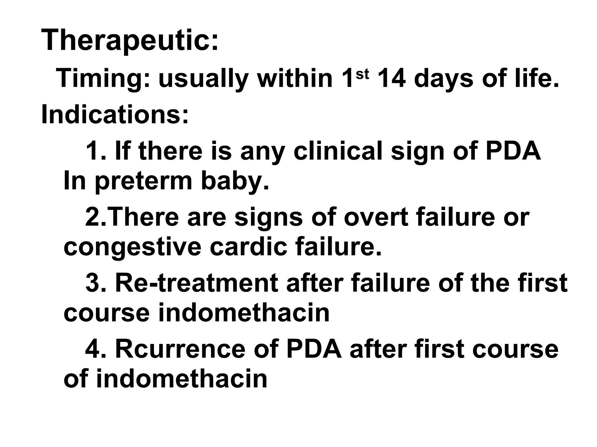 Management Of PDA | PPT