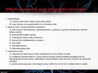 Management of pediatric head injury | PPT