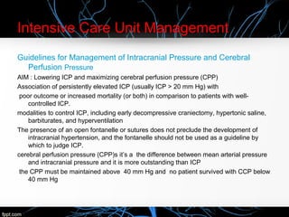 Management of pediatric head injury | PPT