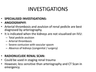 Management of penetrating renal injury | PPTX