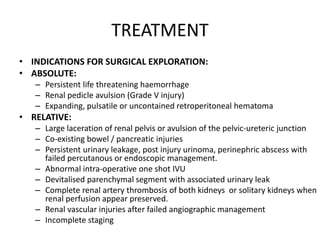 Management of penetrating renal injury | PPTX