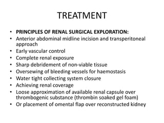 Management of penetrating renal injury | PPT