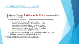 Management of peptic ulcer disease | PPT