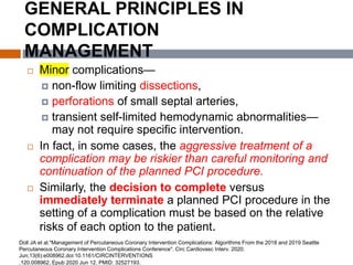 Management of Percutaneous Coronary Intervention PCI Complications Dr ...