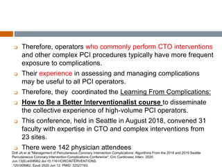 Management of Percutaneous Coronary Intervention PCI Complications Dr ...