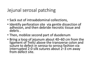 Management of perforated giant duodenal ulcer and patch failure.pptx