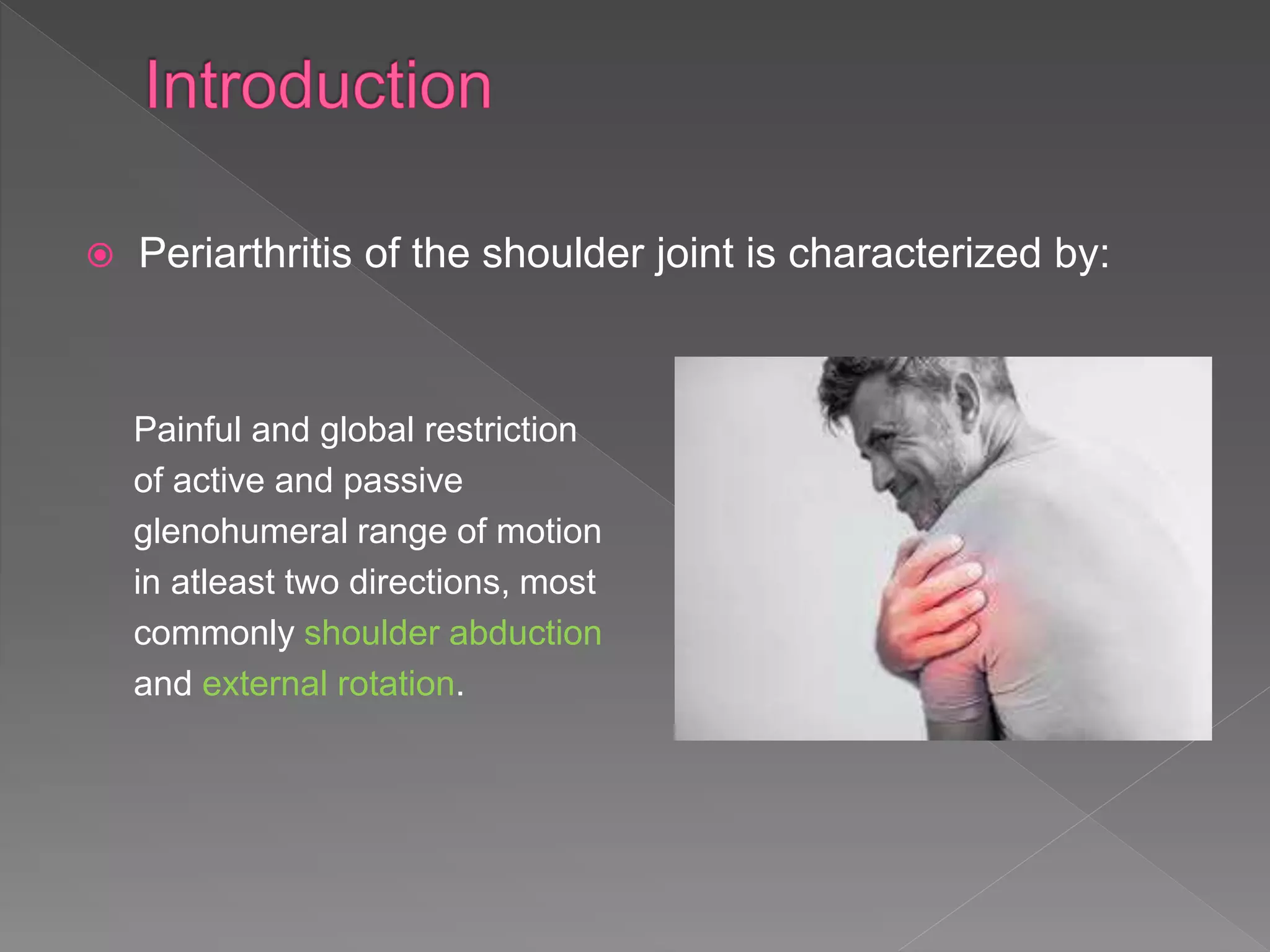 Management of periarthritis of shoulder joint by suprascapular nerve ...