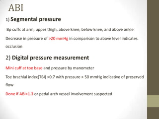 Management of peripheral vascular disease Dr Binaya Timilsina | PPTX