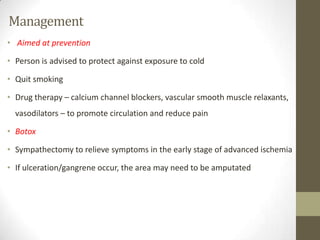 Management of peripheral vascular disease Dr Binaya Timilsina | PPTX